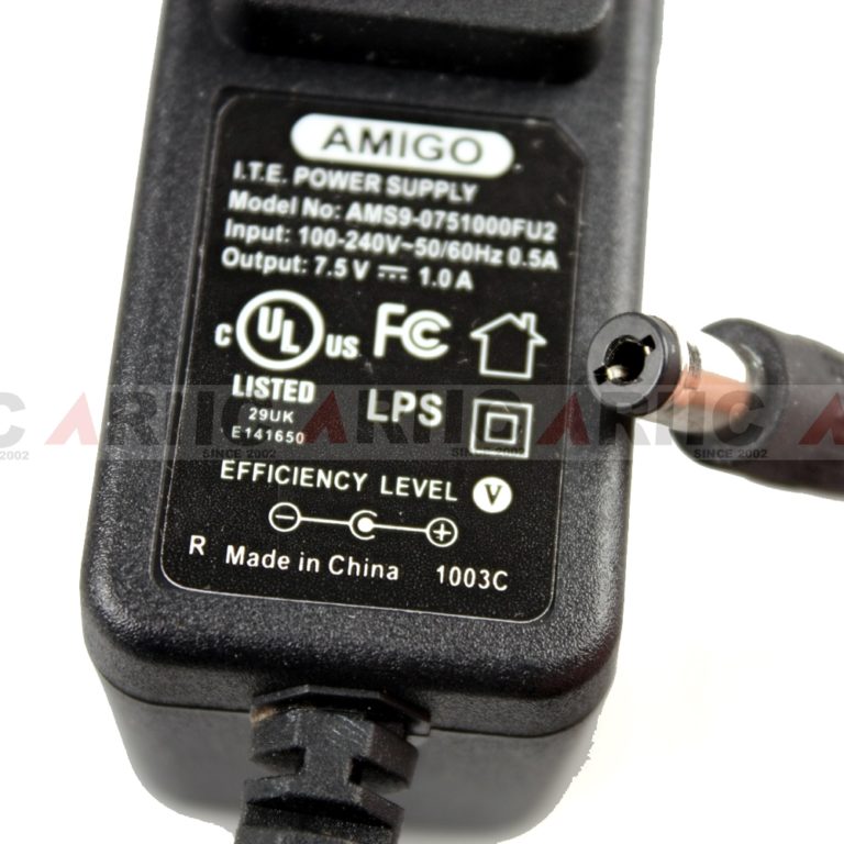 NEW Genuine AMIGO AMS9-0751000FU2 7.5V 1A Power Supply AC DC Switching ...