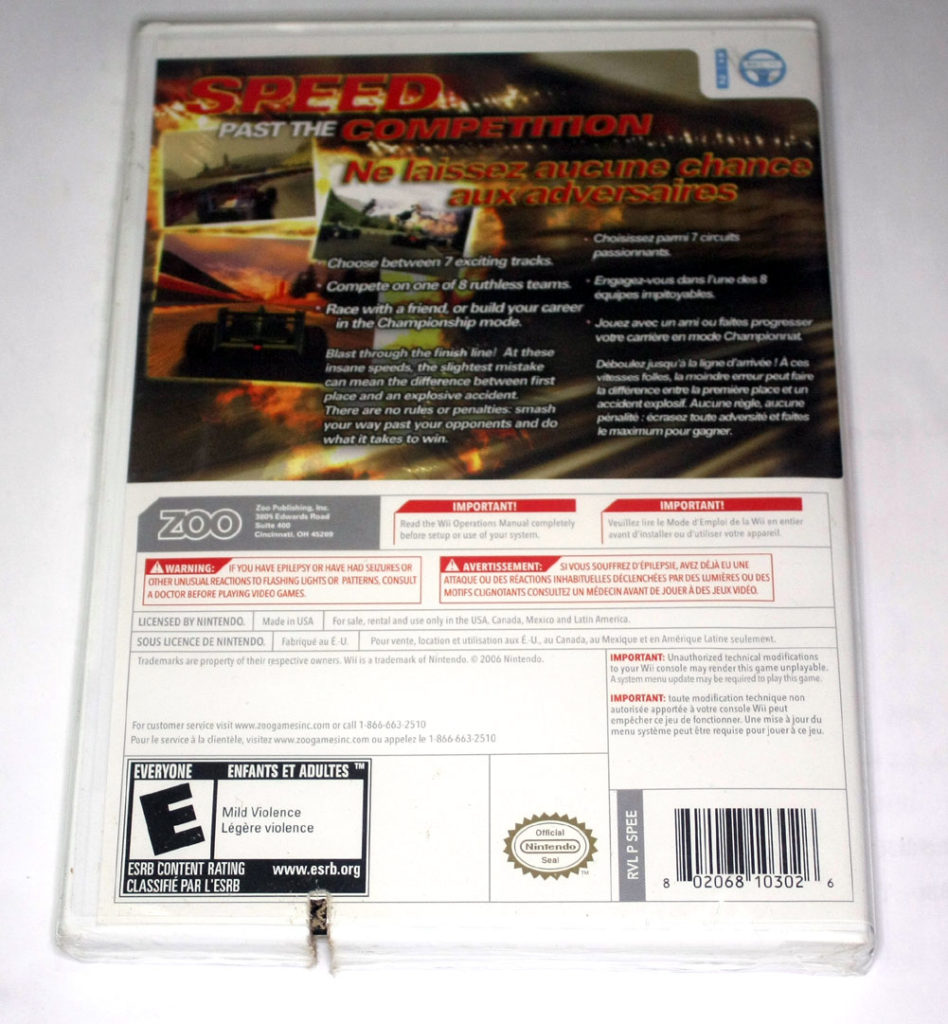 SEALED BRAND NEW SPEED (Nintendo Wii Game)US Version | Abovelike.com ...