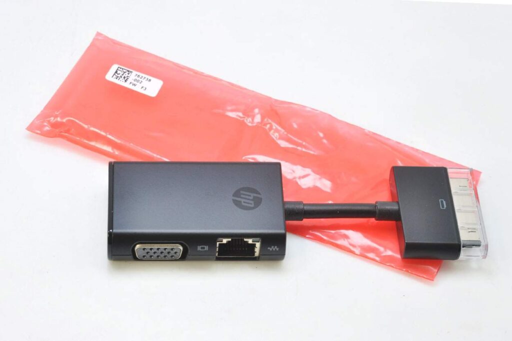 New Genuine Hp Dock Connector To Ethernet And Vga Adapter Hp Elitebook Vga Ethernet Dock