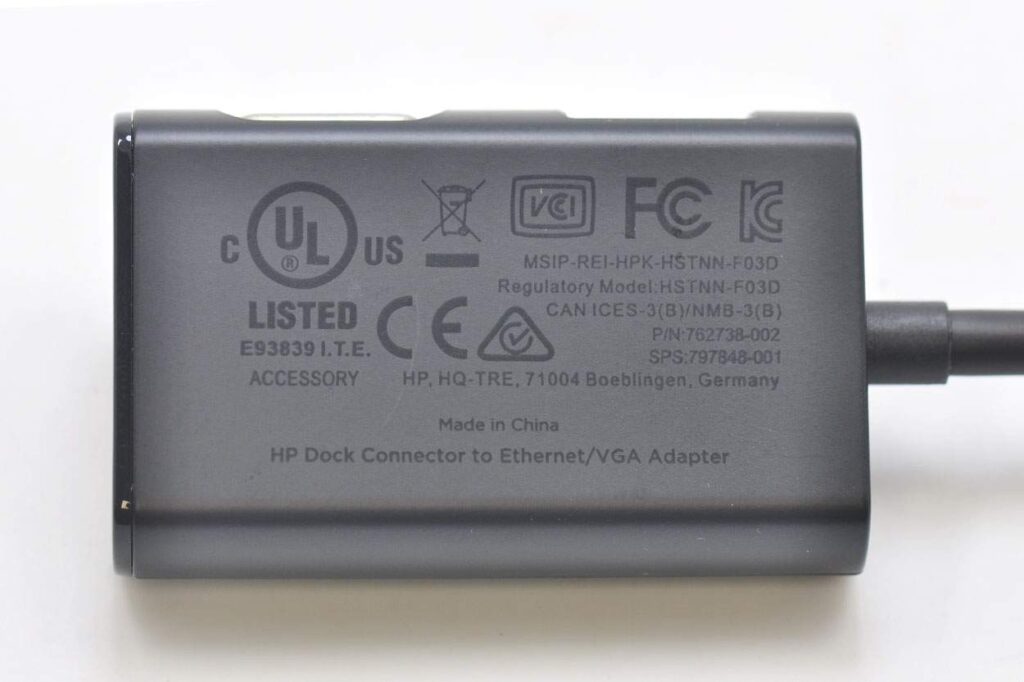 New Genuine HP Dock Connector to Ethernet & VGA Adapter HP EliteBook ...
