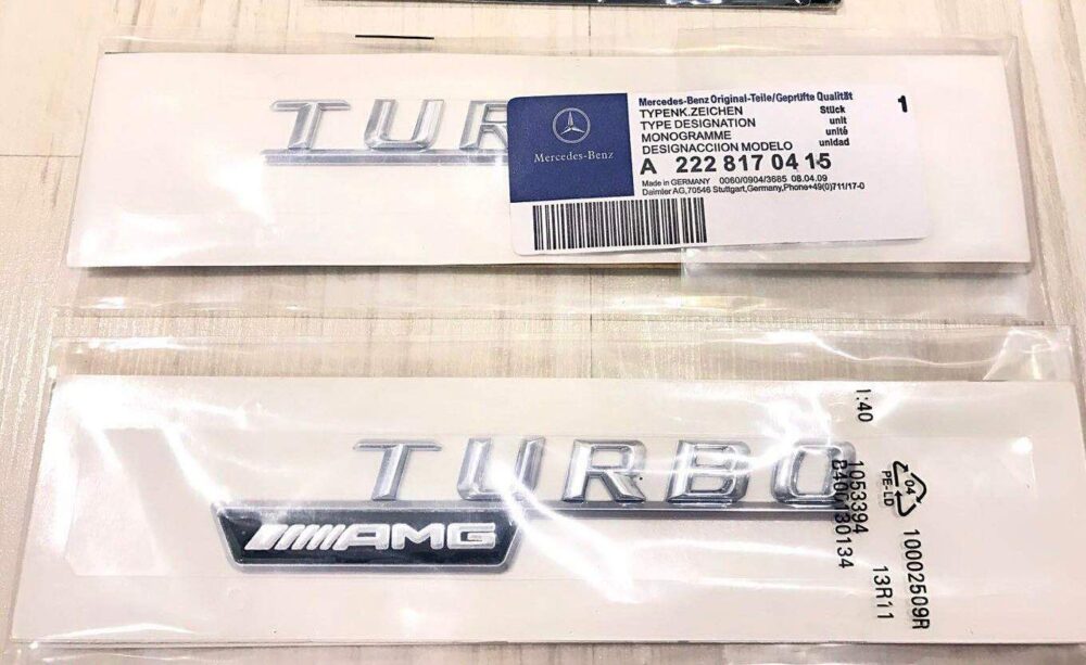 2X 2PCS OEM Genuine New Mercedes-Benz A 222 817 04 15 AMG TURBO Logo ...